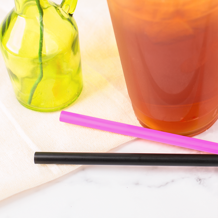 [2,500 ct] Giant Straws | Individually Wrapped | Pink (0.31" x 9 ...