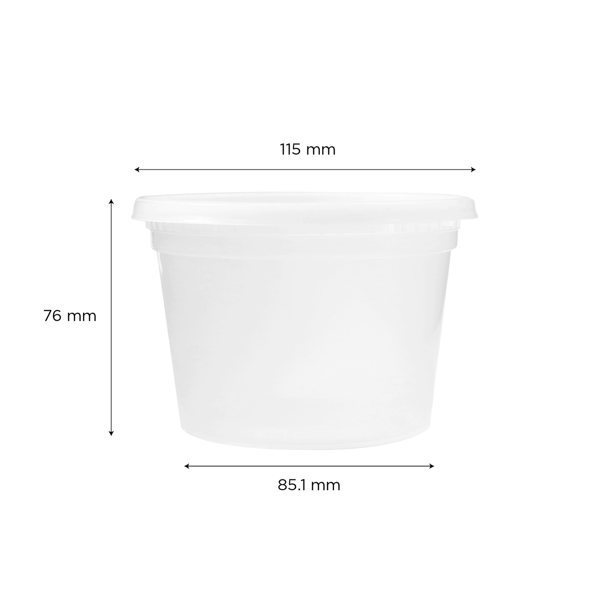 [240 sets] 16 oz Deli Containers with Lids | Injection Molded PP | Cle ...