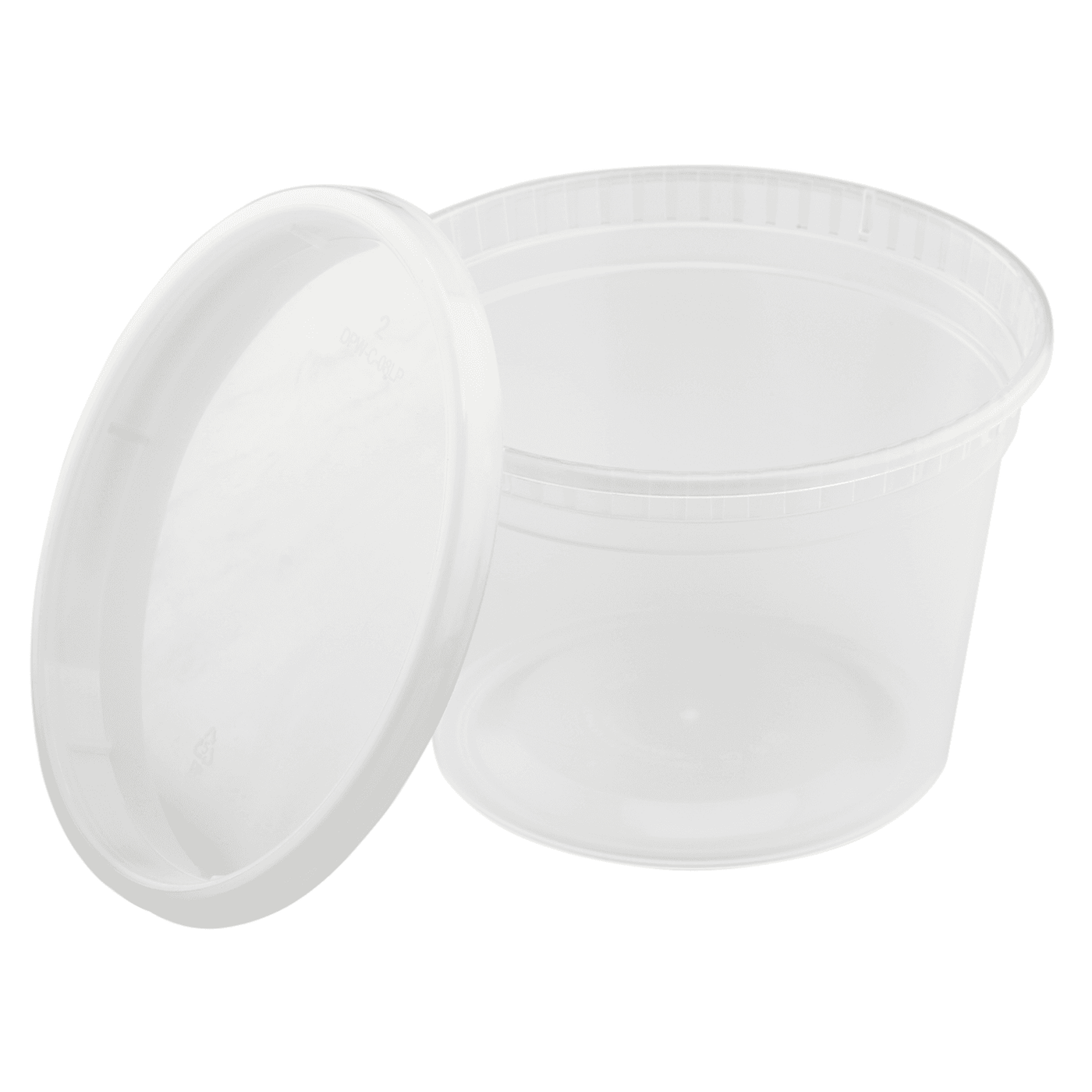 [240 sets] 16 oz Deli Containers with Lids | Injection Molded PP | Cle ...