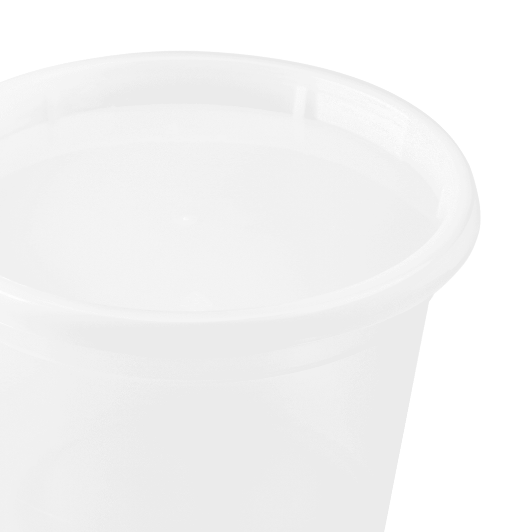 [240 sets] 16 oz Deli Containers with Lids | Injection Molded PP | Cle ...