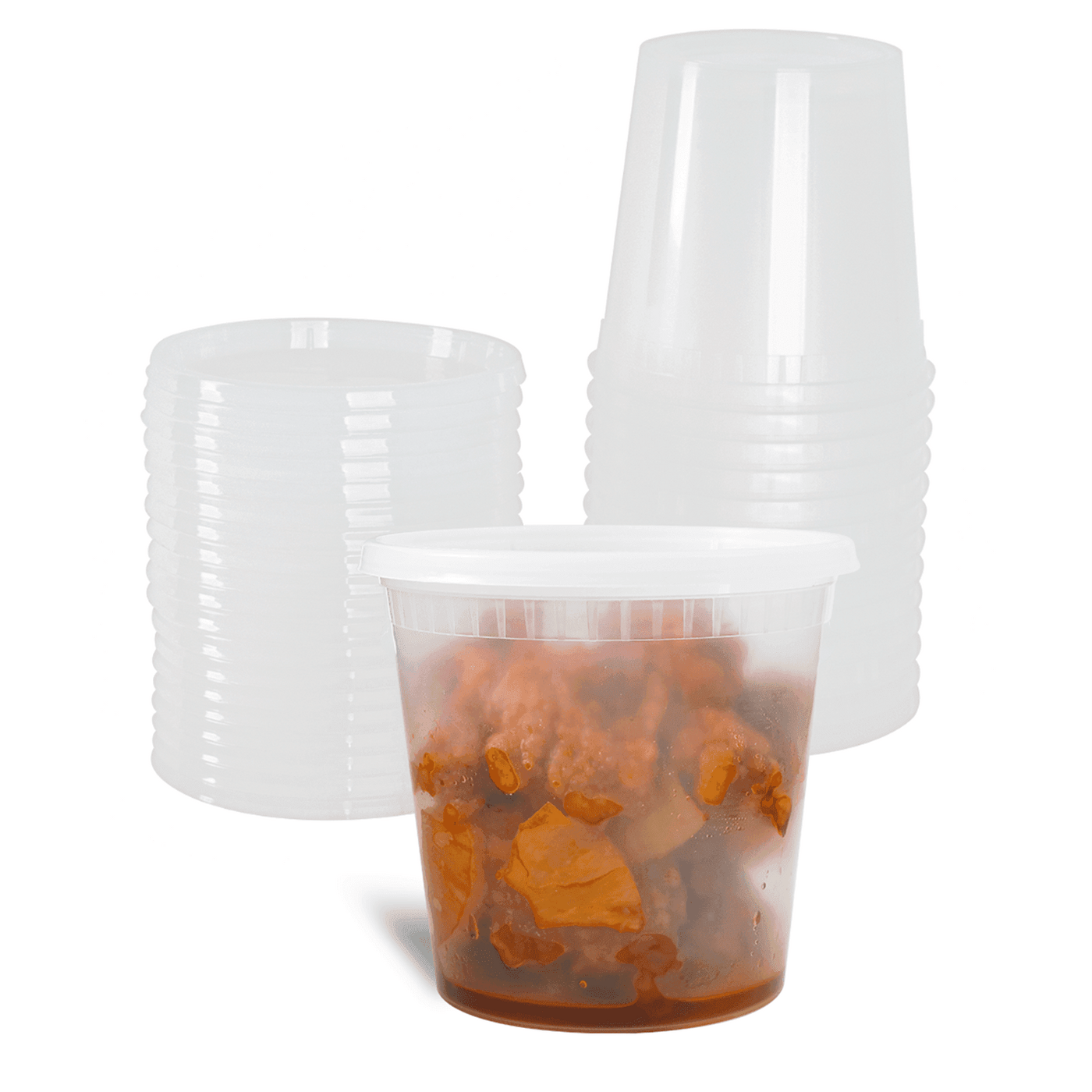[240 sets] 24 oz Deli Containers with Lids | Injection Molded PP | Cle ...