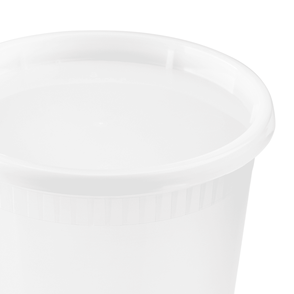 Karat 32oz PP Plastic Injection Molded Deli Containers & Lids (117mm ...