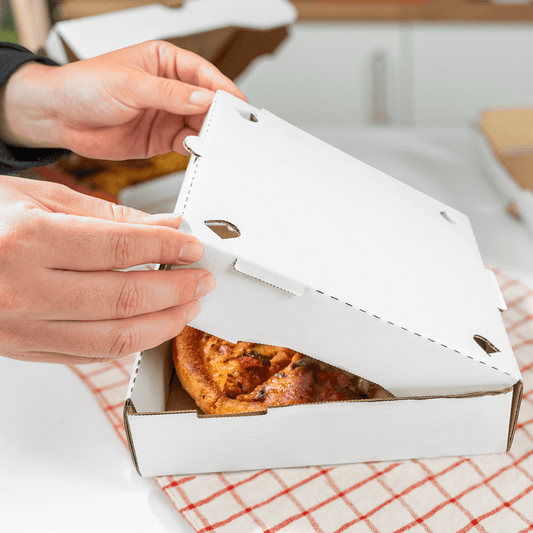 [50 ct] Corrugated Pizza Box, 8''x8''x2'', White – LollicupStore