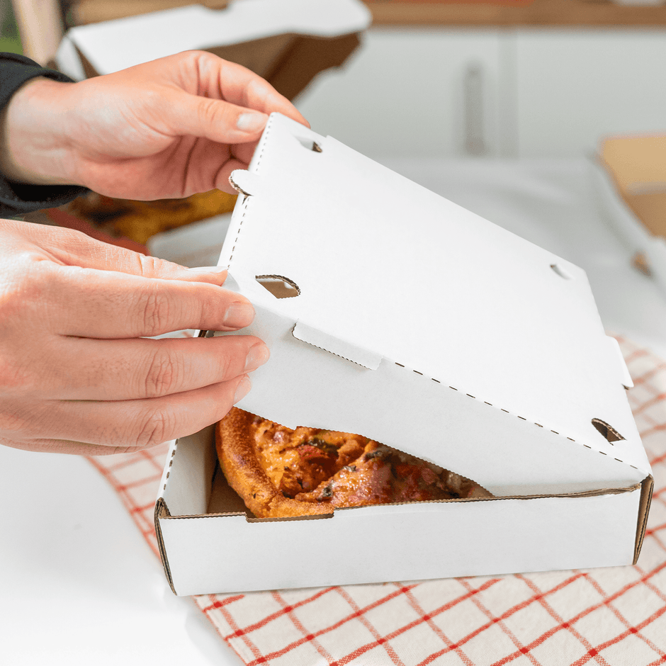 [50 ct] Corrugated Pizza Box, 8''x8''x2'', White – LollicupStore