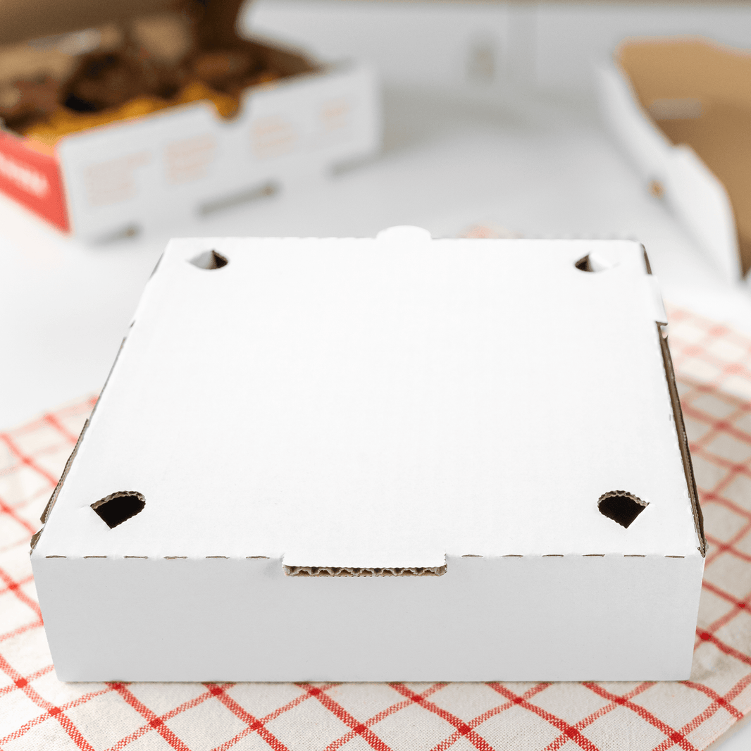 [50 ct] Corrugated Pizza Box, 8''x8''x2'', White – LollicupStore