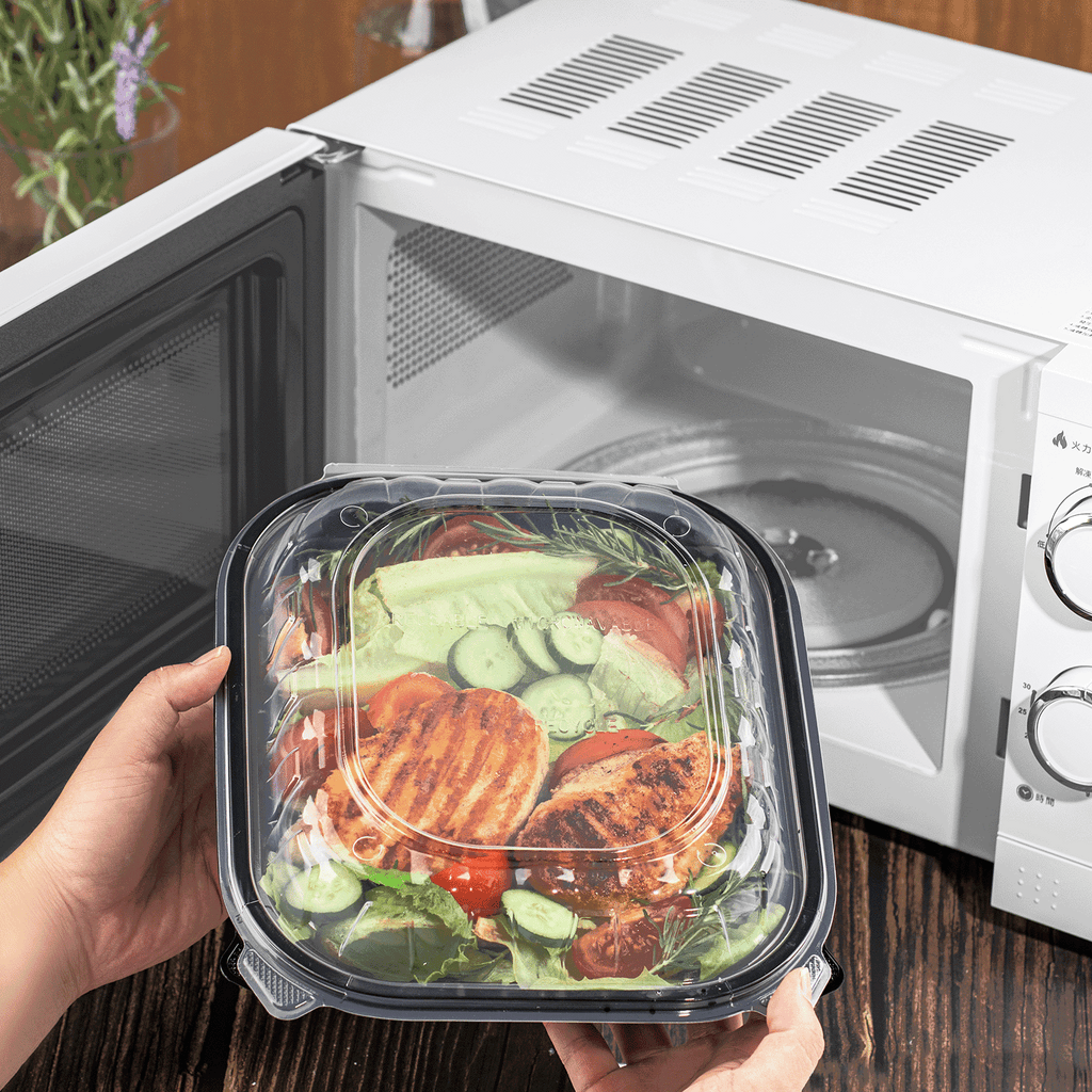 Karat 10.25"x 9" Premium PP Hinged Container - 150 pcs