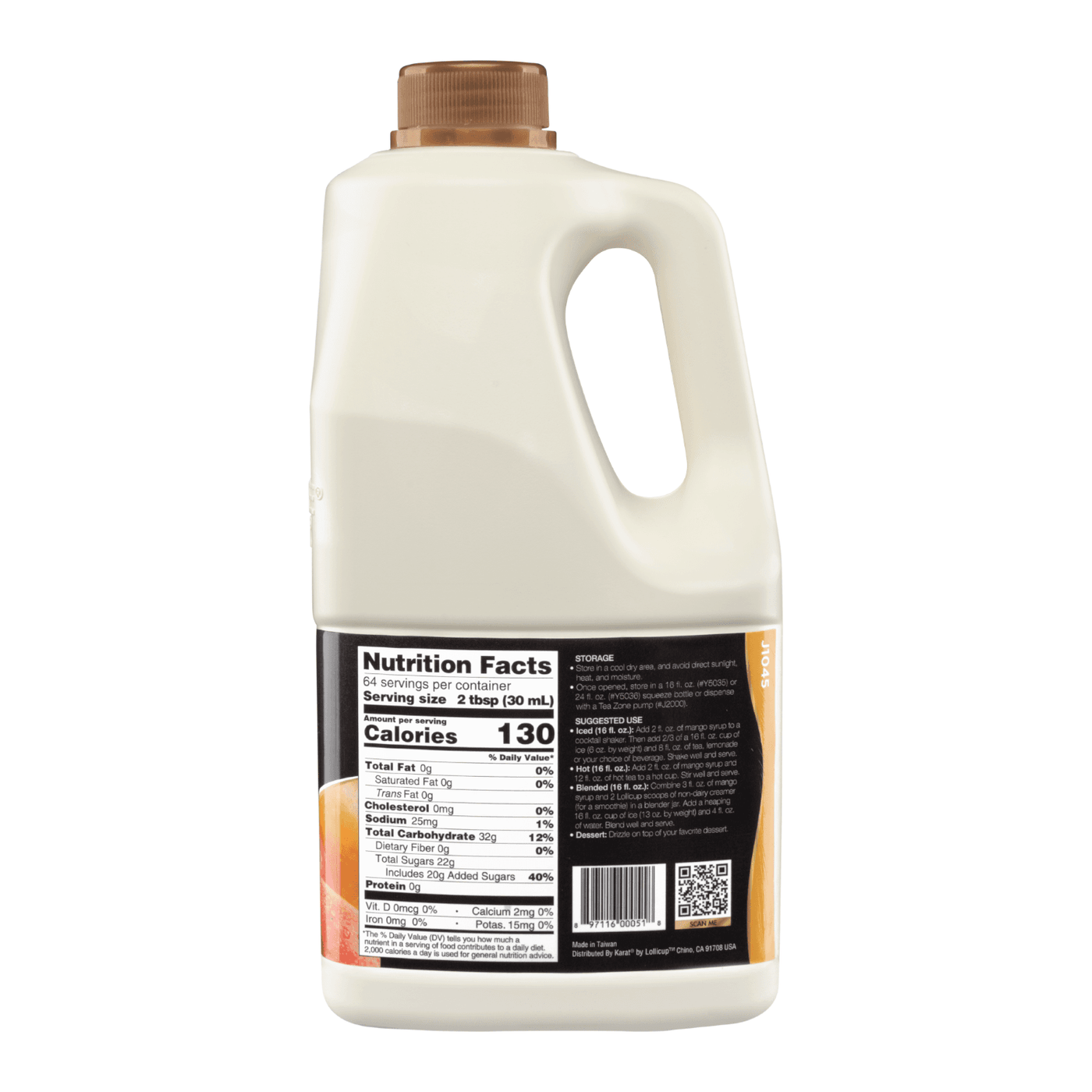 Tea Zone Mango Syrup - Bottle (64oz) – LollicupStore