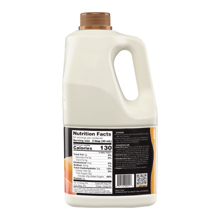Tea Zone Mango Syrup - Bottle (64oz) – LollicupStore