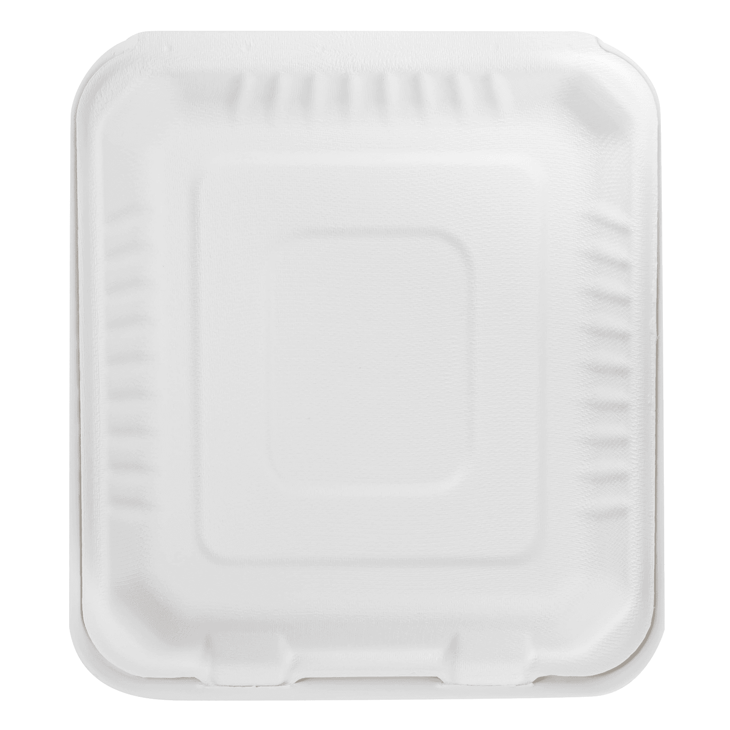 Karat Earth 8''x8'' PFAS Free Compostable Bagasse Hinged Containers, W