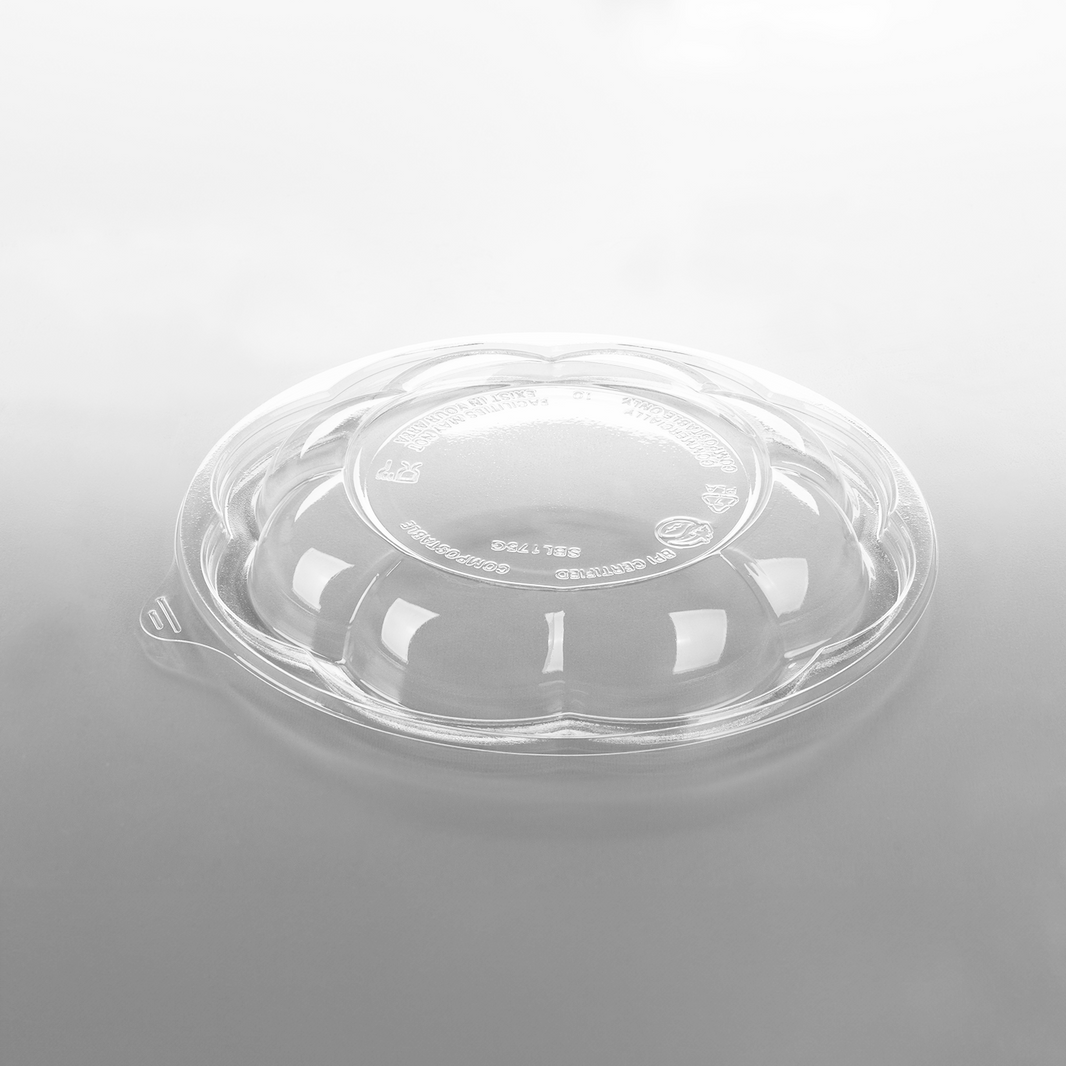 Karat Earth PLA Dome Lid for 18-48 oz. PLA Salad Container, Clear - 30 ...
