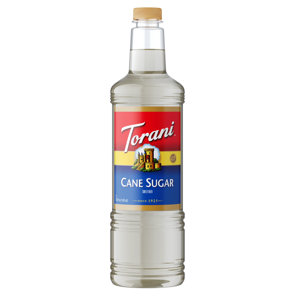 Torani Cane Sugar Sweetener Syrup - Bottle (1 L) – LollicupStore