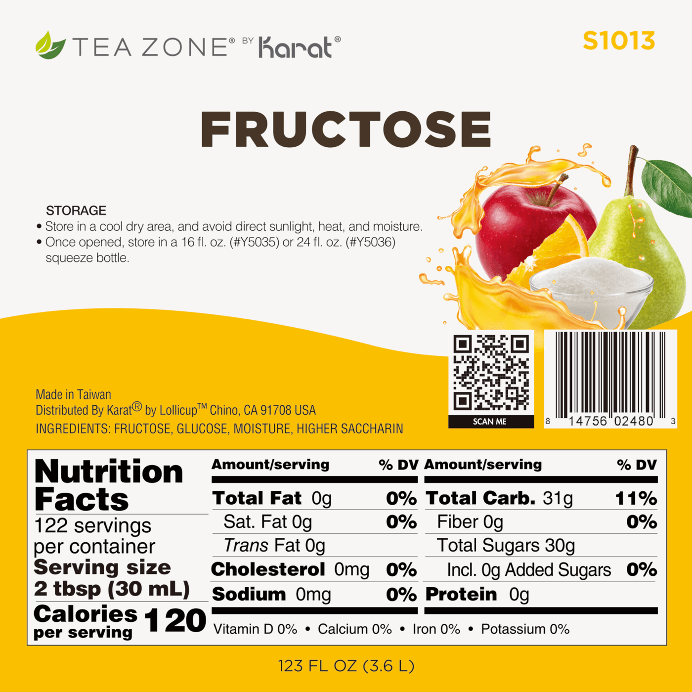 Fructose - Bottle (11 lbs) – LollicupStore