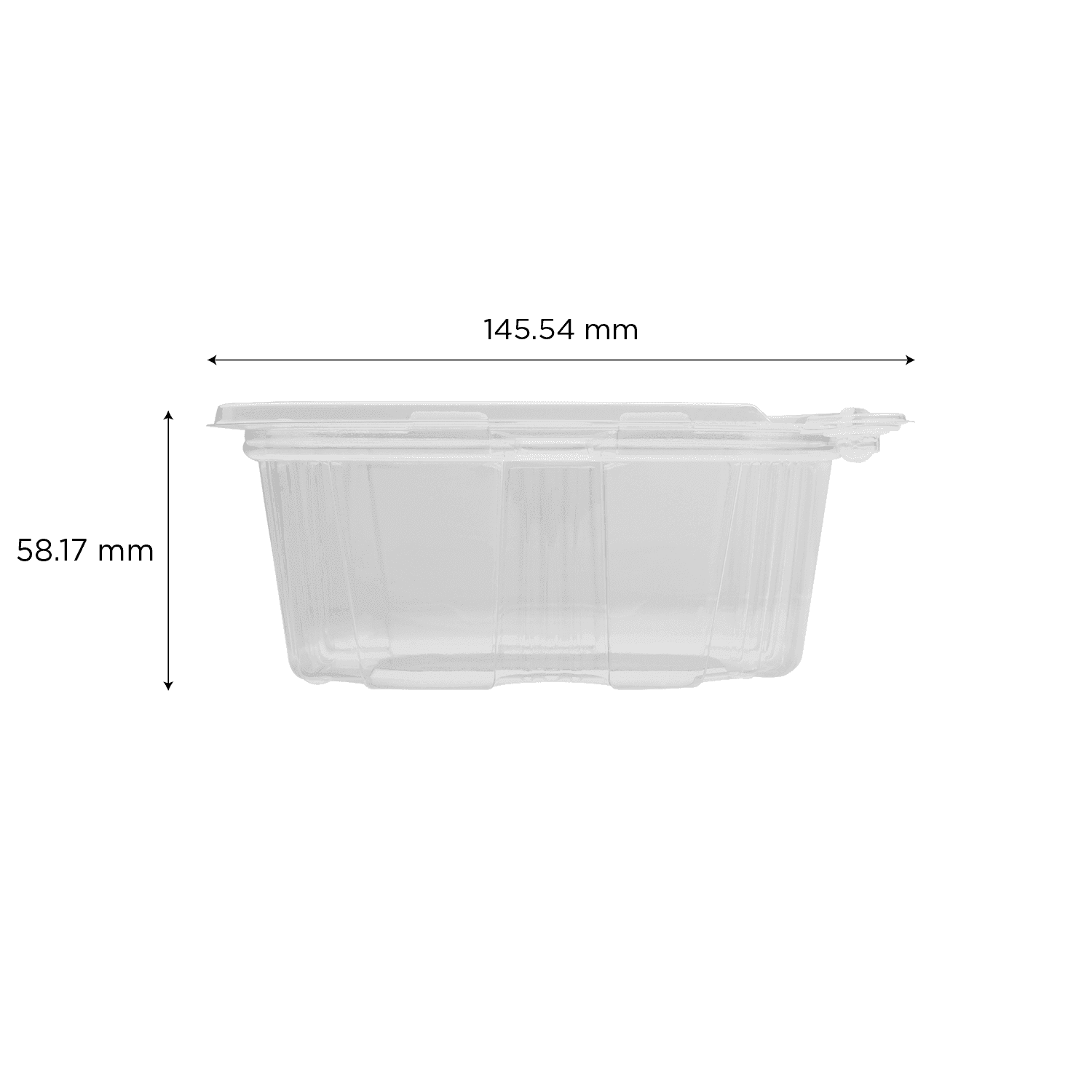 Karat 16 oz PET Plastic Tamper Resistant Hinged Deli Container with Li