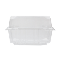[500 ct] 6''x 6'' Hinged Food Containers | PET | Clear – LollicupStore