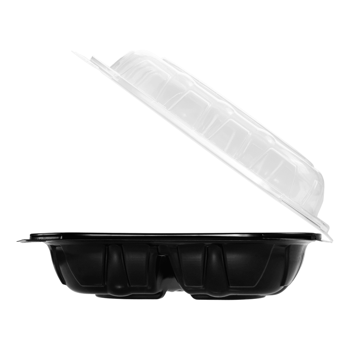 Karat 9"x 9" Premium PP Hinged Container, 3 compartments - 150 pcs ...