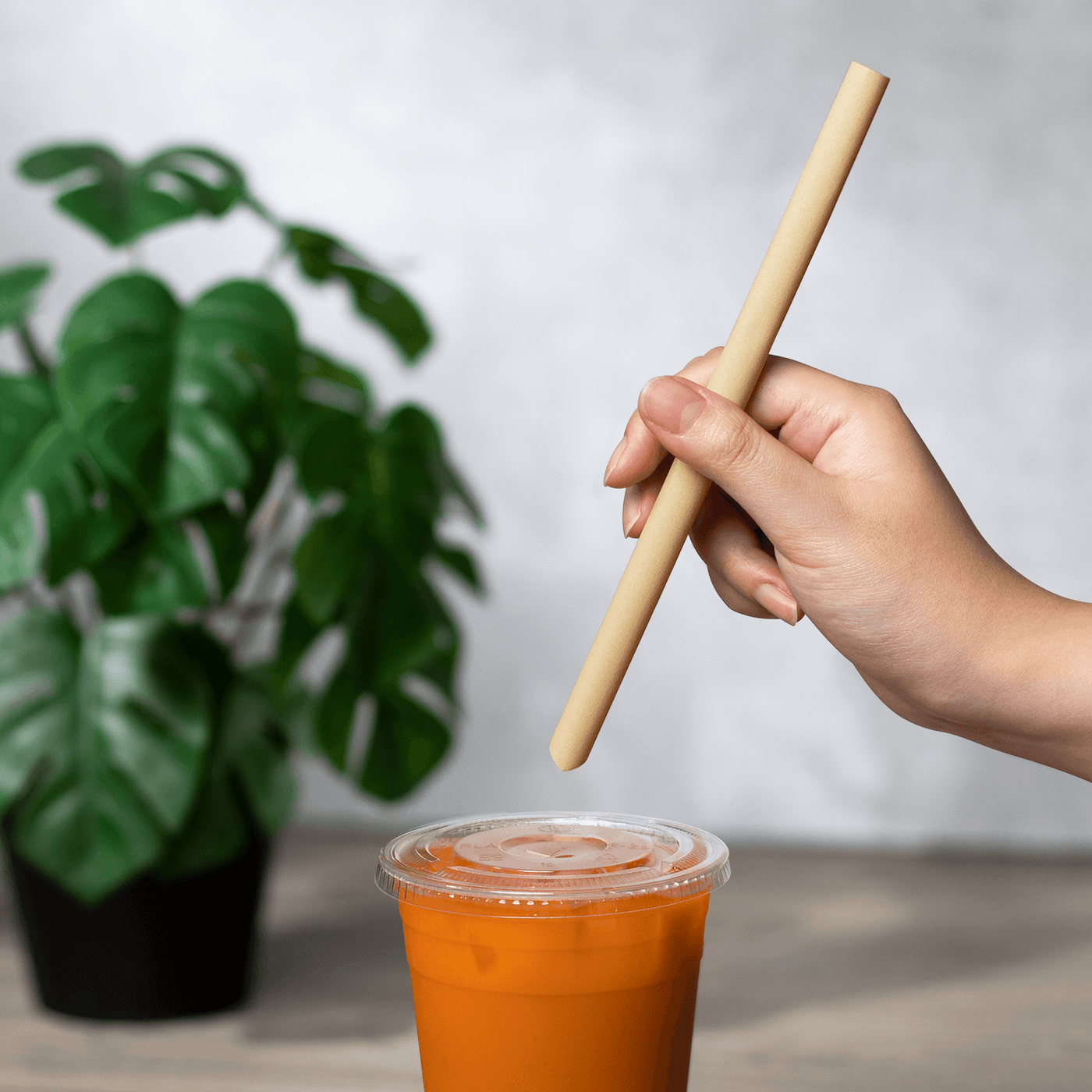 Karat Earth 9" Diagonal Cut Bamboo Fiber Colossal Straws (12mm) Paper ...