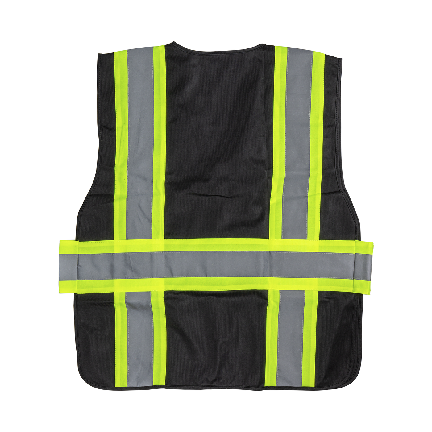High Visibility Reflective Safety Vest with Zipper Fastening (Black ...