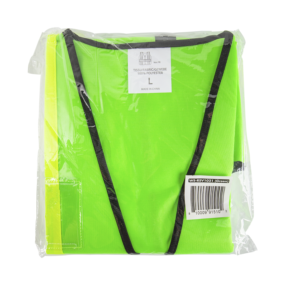 High Visibility Reflective Safety Vest with Zipper Fastening (Green ...