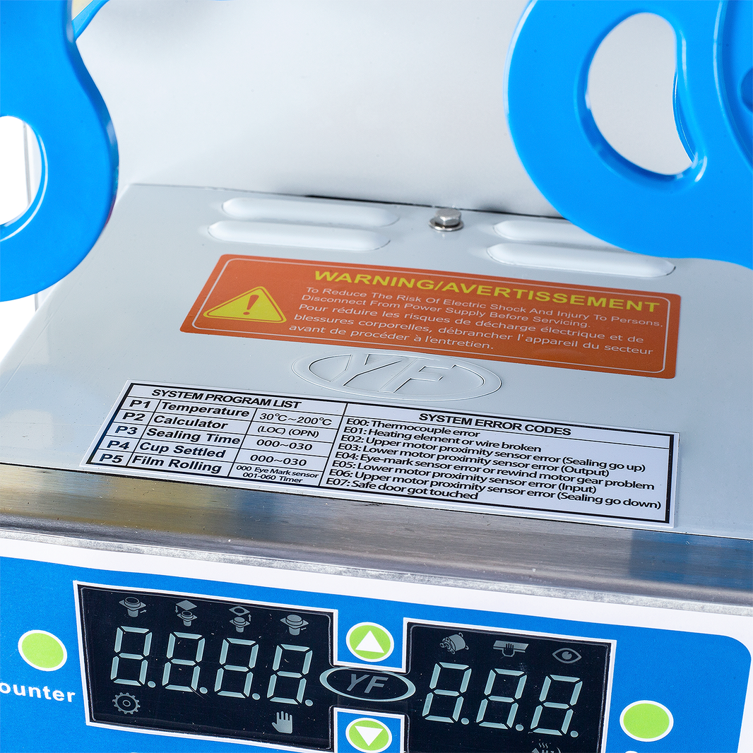 Cup Sealing Machine (UL, EPH Classified), with 98mm cutter rim - 1 Uni ...