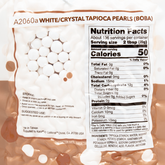 White Tapioca Pearls (Boba) - Bag (6 lbs) – LollicupStore