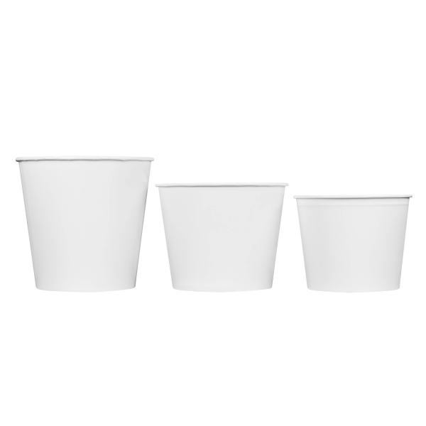 Karat 85oz Food Buckets with Paper Lids (189mm) - 180 sets