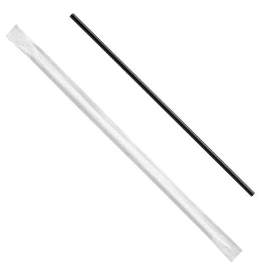 [10,000 ct] Stir Straws | Individually Wrapped | Black (5.75 ...