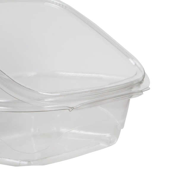 Karat 12 oz PET Plastic Hinged Deli Container - 200 pcs