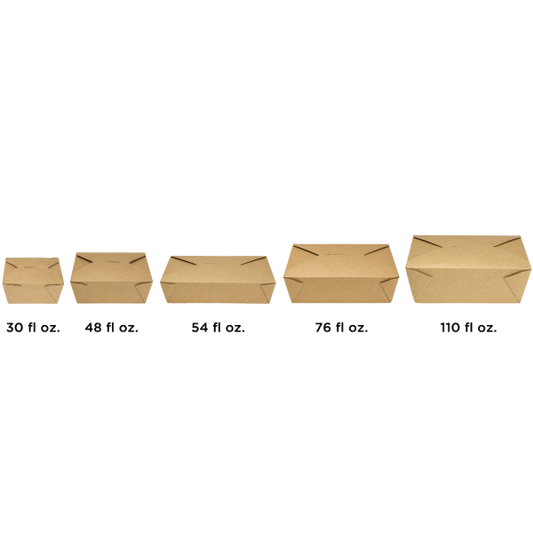[200 ct] Paper Take-Out Boxes | #3 | 76 oz | Kraft – LollicupStore