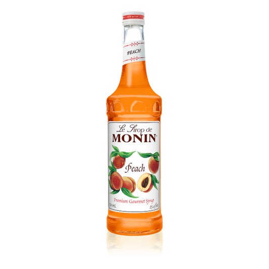 Monin Peach Syrup - Bottle (750mL) – LollicupStore