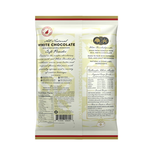 Hollander Sweet Ground White Chocolate Powder - Bag (2.5 lbs ...