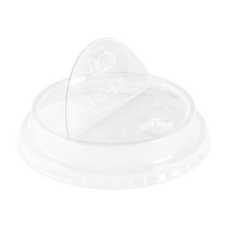 [1,000 ct] Plastic Dome Sipper Lids | PET | 98 mm | Half-Moon Flip Lid ...