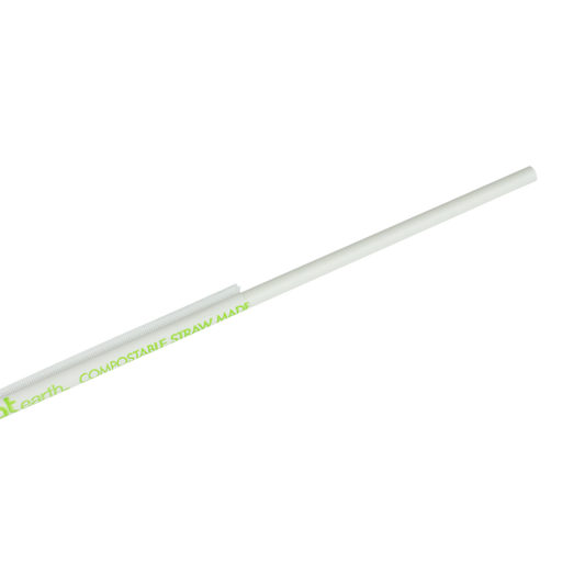 Karat Earth 10.25" Jumbo Paper Straw (5mm) Paper Wrapped, White - 1,20 ...