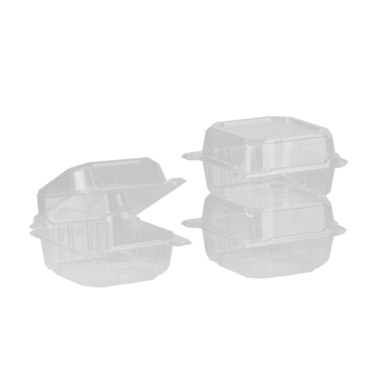 Karat Earth 6''x6'' PLA Hinged Containers - 500 pcs – LollicupStore