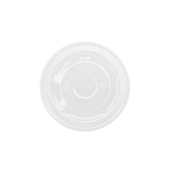 Karat 90mm PET Plastic Flat Lids - 1,000 pcs